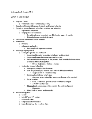 SOC100 - The Sociological Eye - SOC100 - Sociological Perspective The ...