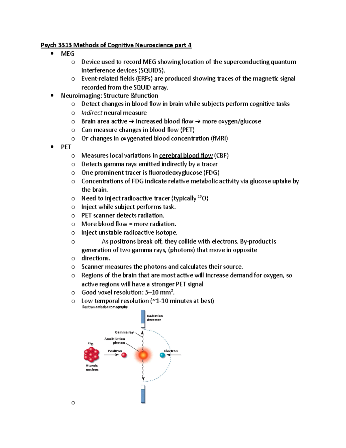 Psych 3313 Methods of Cognitive Neuroscience part 4 - o Event-related ...