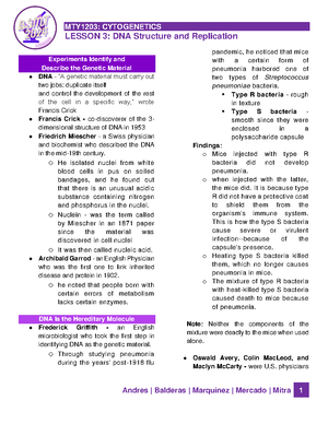 Lesson 5- Mutations, Recombination, and DNA Repair - MTY1203 ...