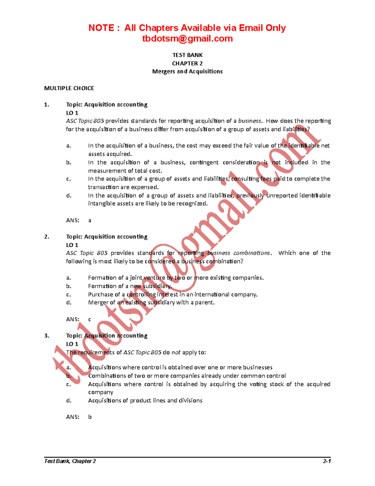 Test Bank and Solutions Advanced Accounting 5th Edition By Susan Hamlen ...