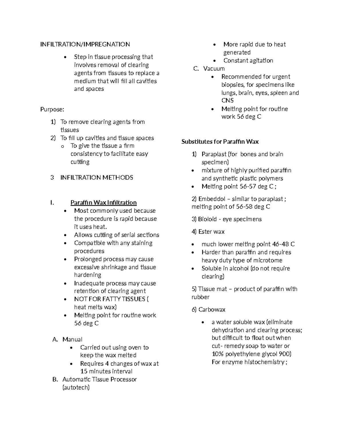 Infiltration ^0 embedding - INFILTRATION/IMPREGNATION Step in tissue ...
