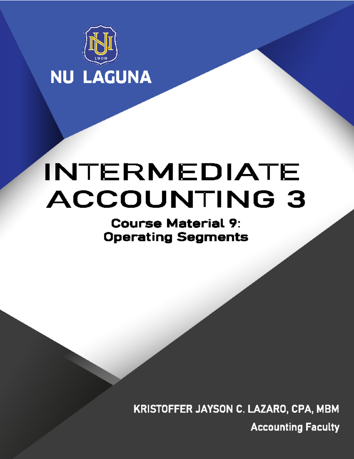 CM9-Operating Segments - Page 1 of 8 KRISTOFFERJAYSONC,CPA,MBM ...