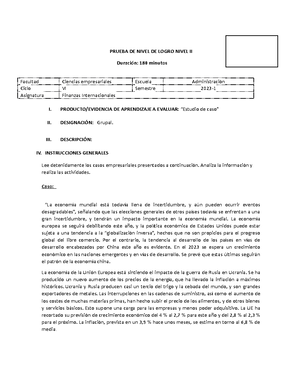 PNL II Nivel Zuñiga - EXAMEN FINAL DEL LOGRO II - PRUEBA DE NIVEL DE LOGRO NIVEL II Duración ...