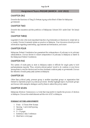 Assignment Topics PAD240 OCT2020 - Assignment Topics PAD240 (OCTOBER ...