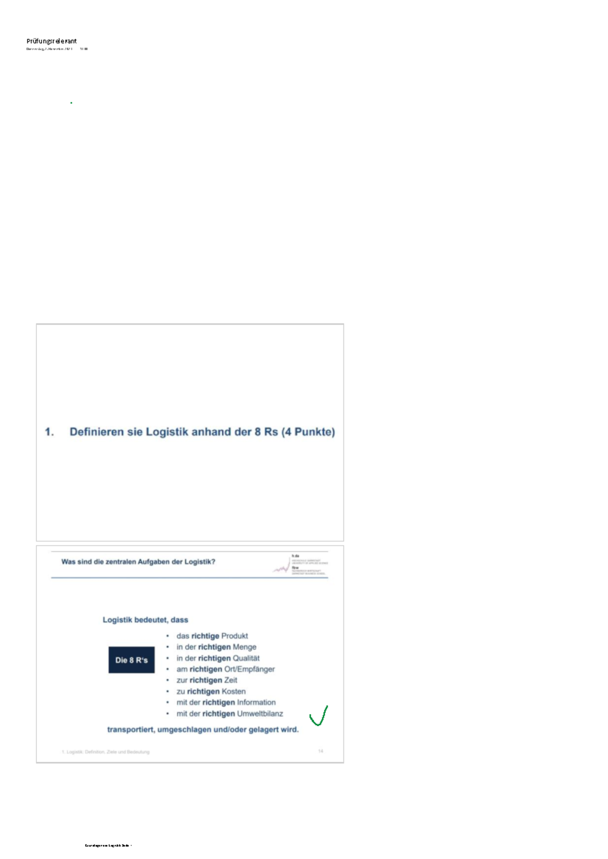 Logistik alle Fragen Transferaufgaben Multiple Choice ...