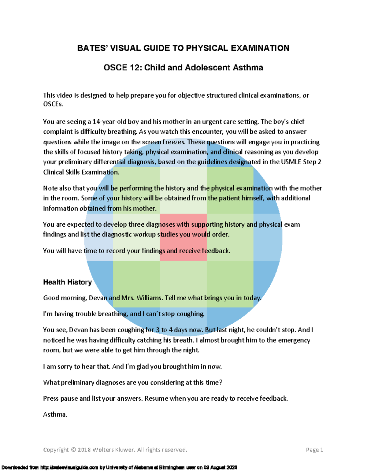 bates osce12 childandadolescentasthma - Copyright © 2018 Wolters Kluwer ...