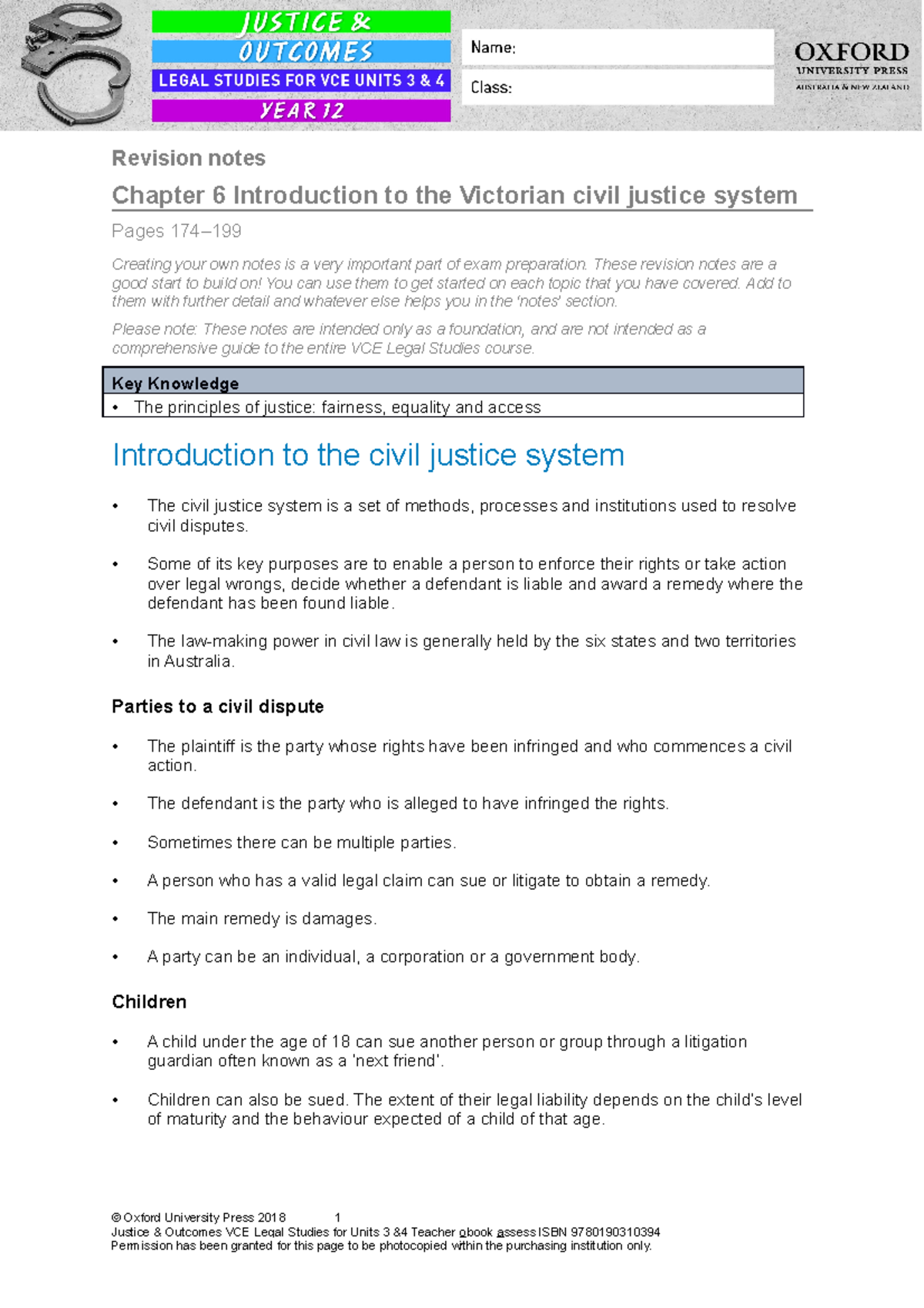Chapter 6 Revision notes - Studocu