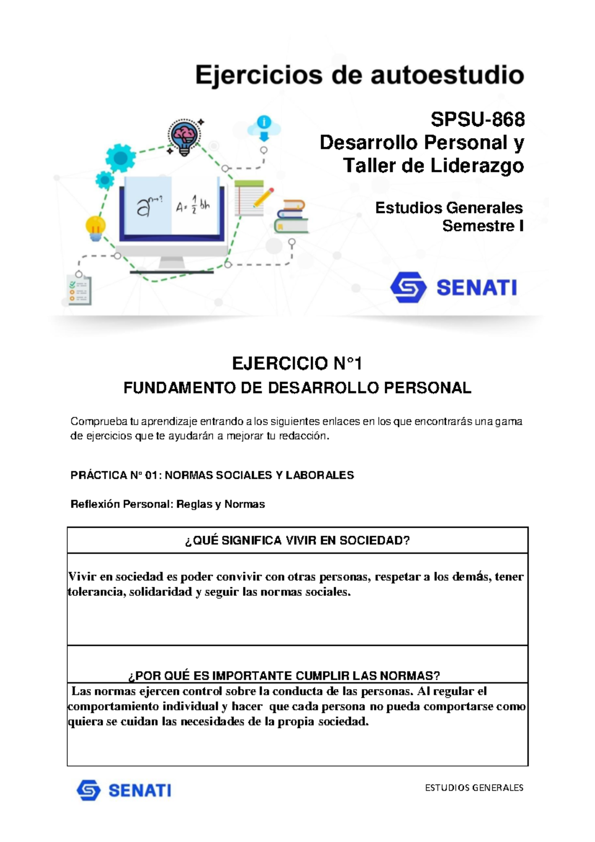 Rojas Rosales Uriel Ejercicio U001 (1) (1) - ESTUDIOS GENERALES SPSU- 868 Desarrollo Personal y ...