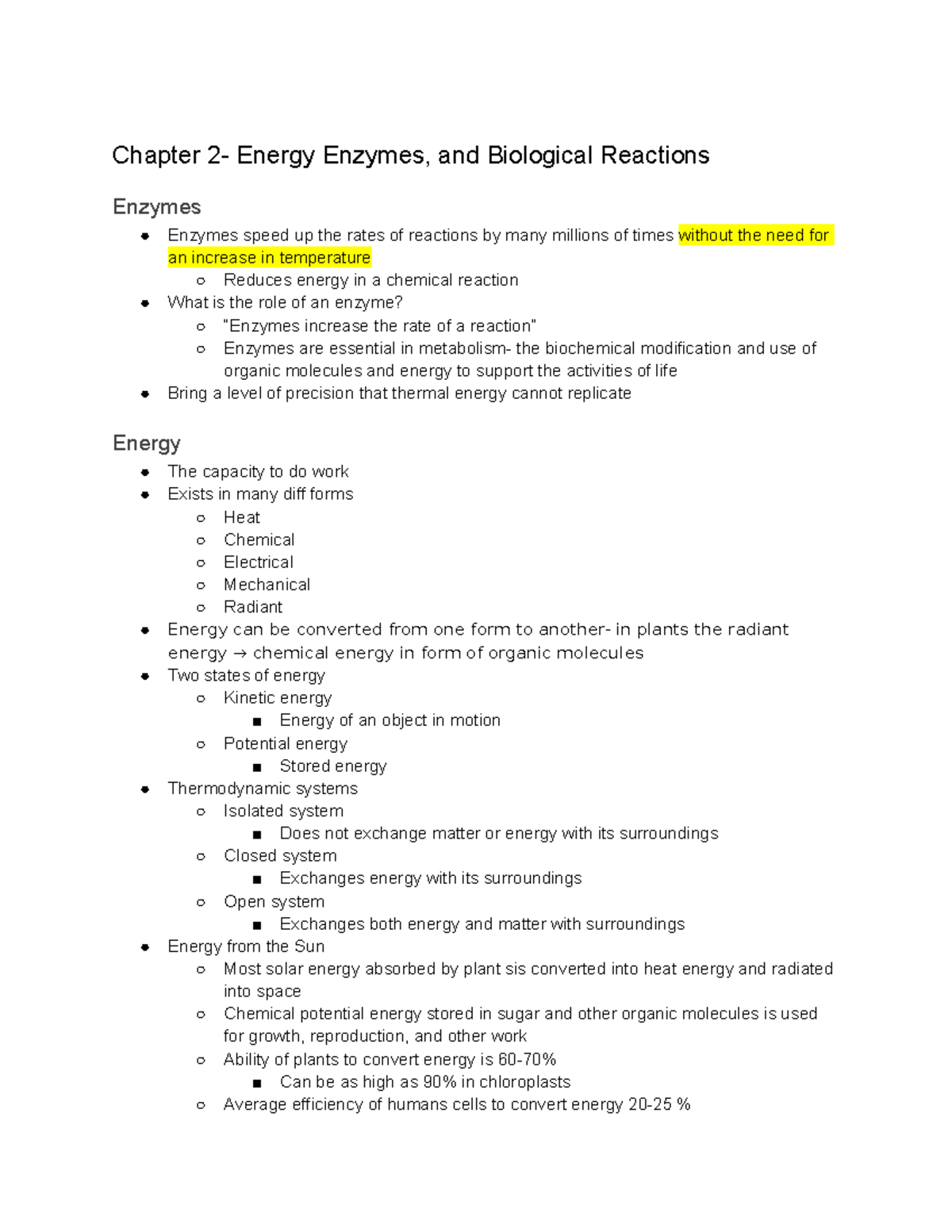 Bio 9 27 - Bio 1107 Lecture notes, second semster 2021/2022 school year ...