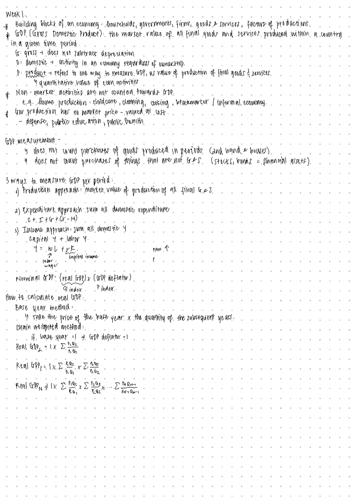 Week 1 Content + Tutorial Questions - Week 1. * Building blocks of an economy : households ...