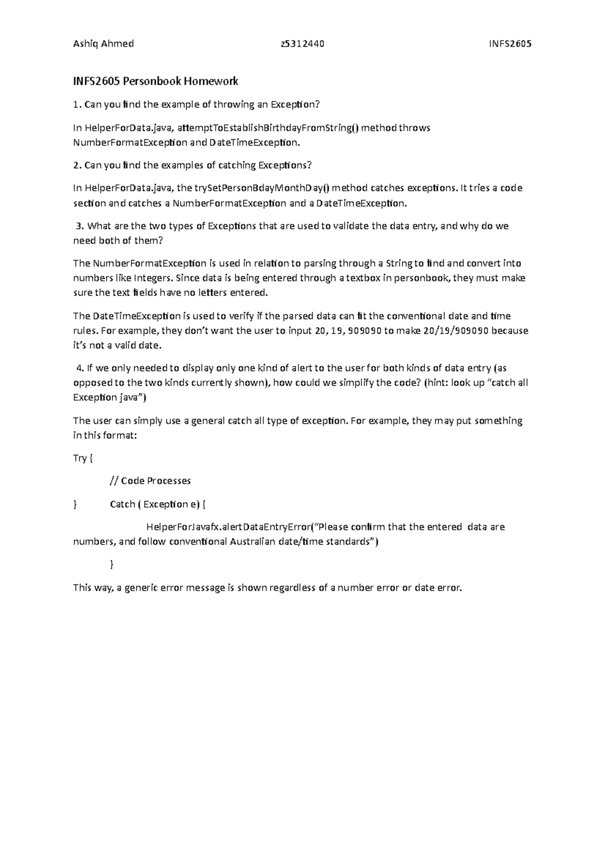 INFS2605 Wk9 Hmw Personbook - INFS2605 - UNSW Sydney - Studocu