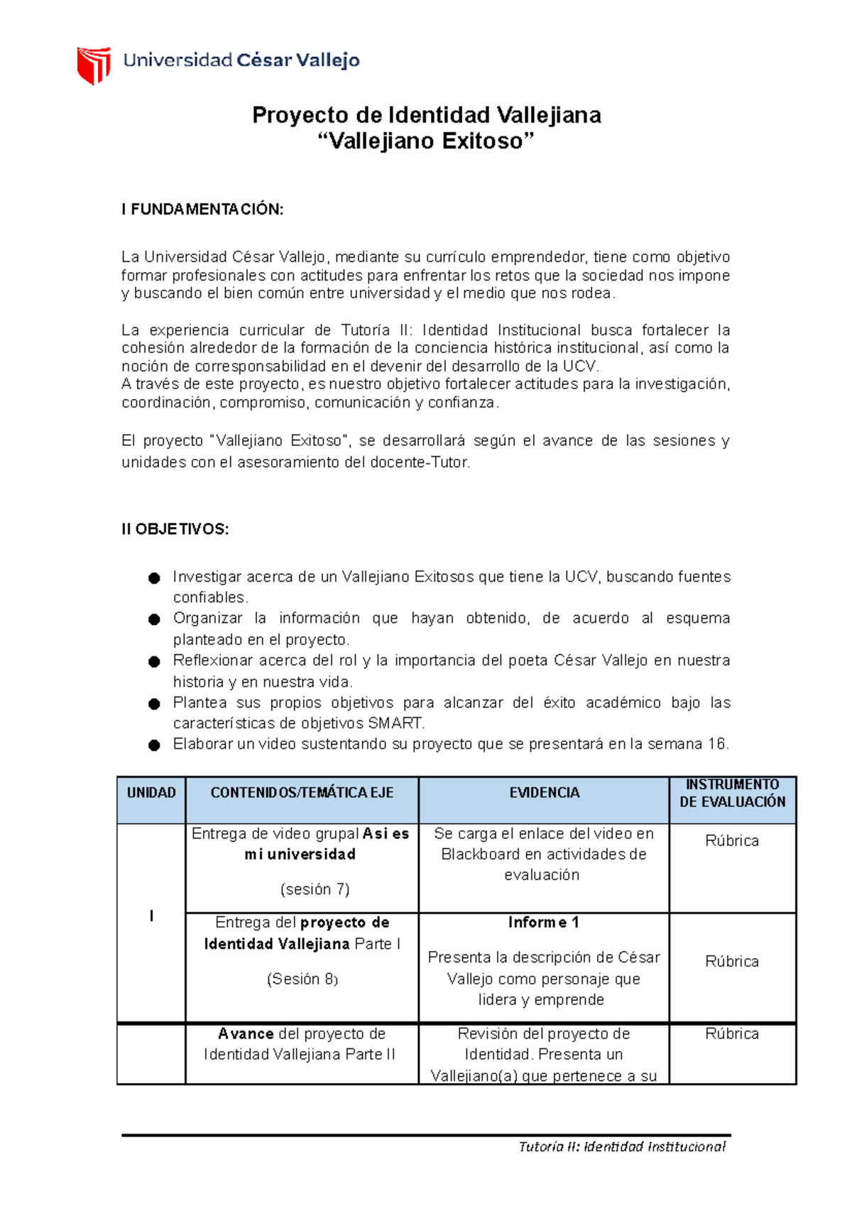 Proyecto DE Identidad Vallejiana 2022-02 actualizado - Proyecto de ...