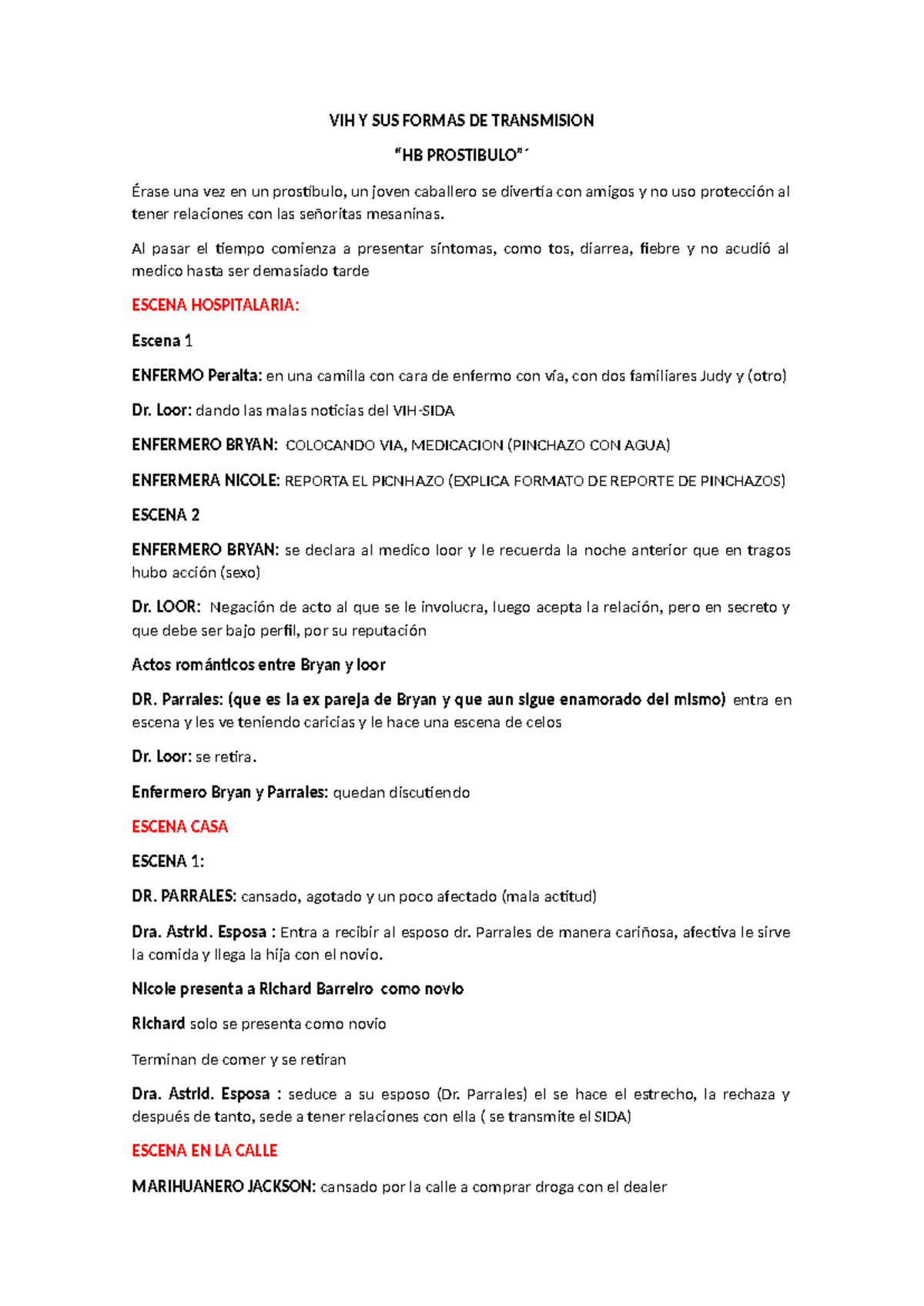 VIH Y SUS Formas DE Transmision - VIH Y SUS FORMAS DE TRANSMISION “HB ...