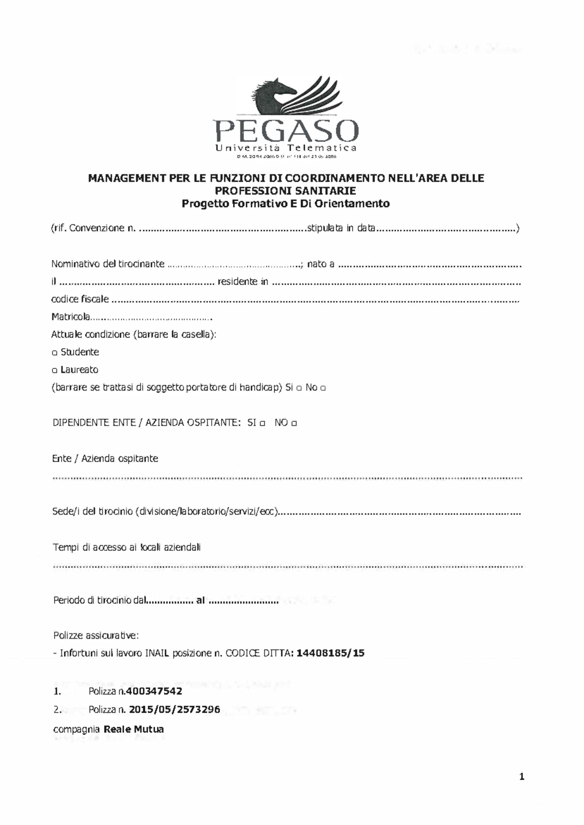 Progetto Formativo Coordinamentopdf-3 - PEGASO Università Telematica O ...