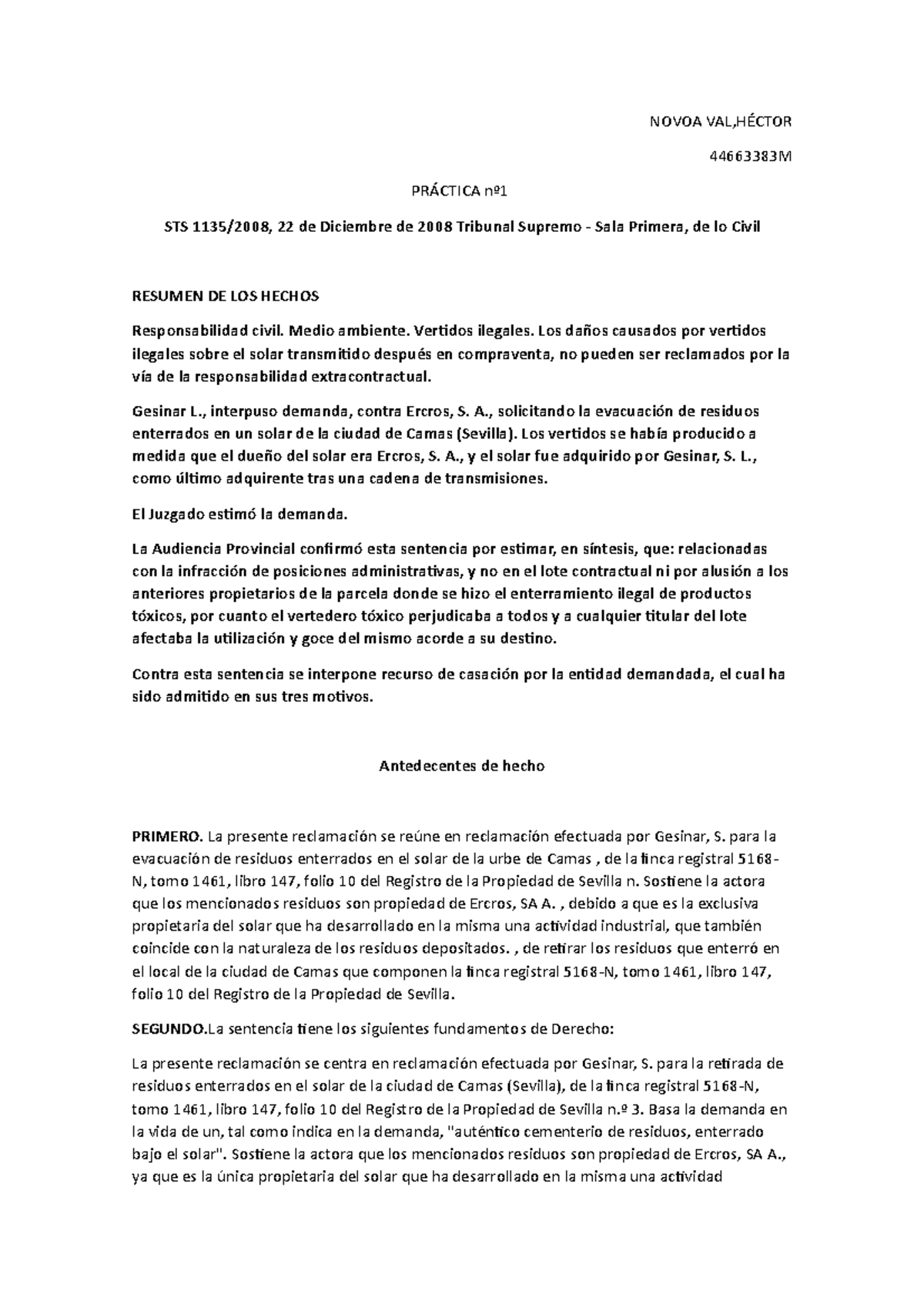 CASO Práctico nº1 Daños - NOVOA VAL,HÉCTOR 44663383M PRÁCTICA nº STS ...