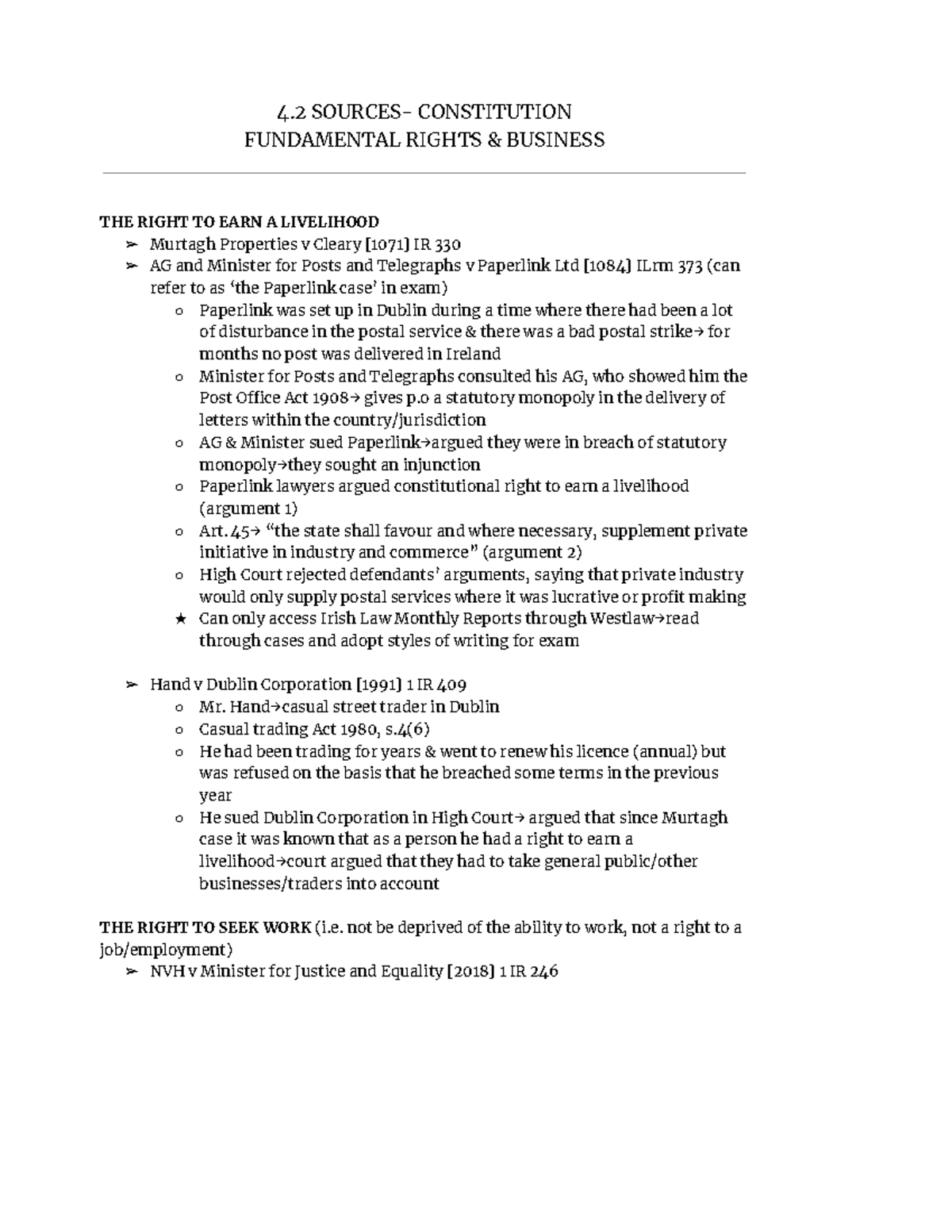 Constitution fundamental rights & business - 4 SOURCES- CONSTITUTION ...