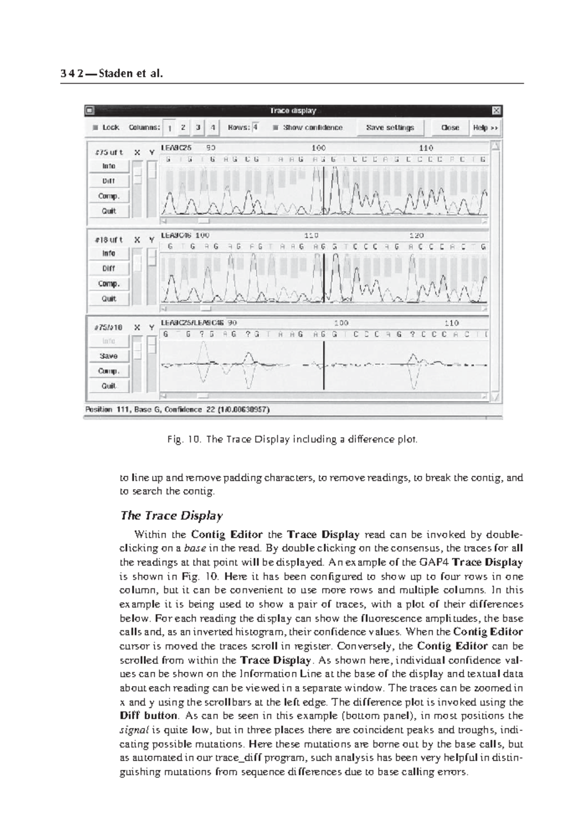 Introduction to bioinformatics-119 - 3 4 2 — Staden et al. to line up ...
