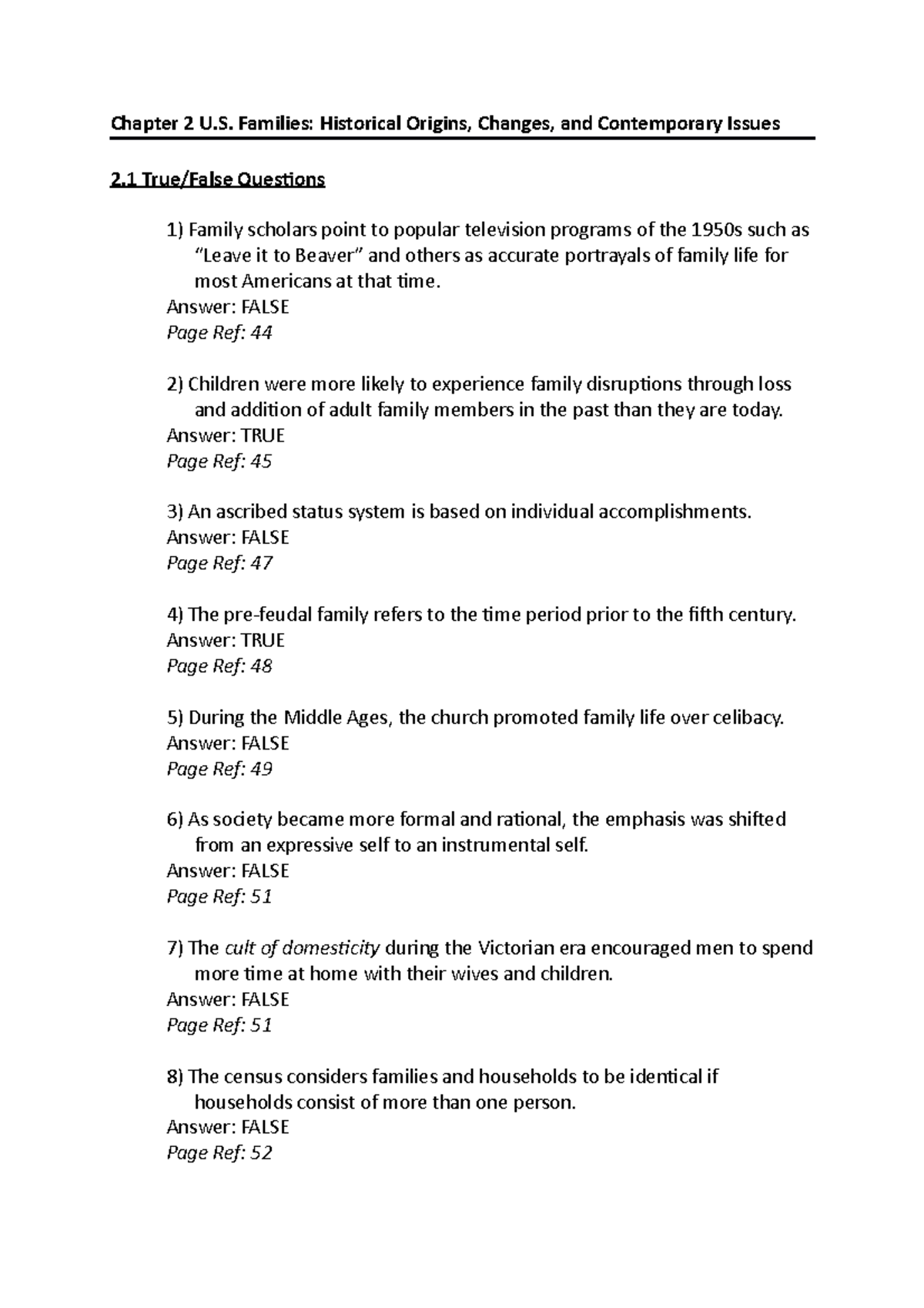 Ch02 US Families Historical Origins Changes and Contemporary Issues ...