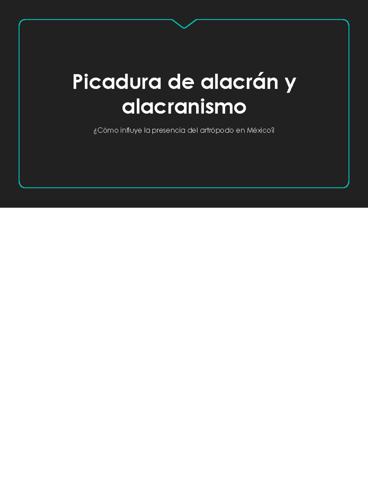 Alacranismo - Picadura de alacrán y alacranismo ¿Cómo influye la ...