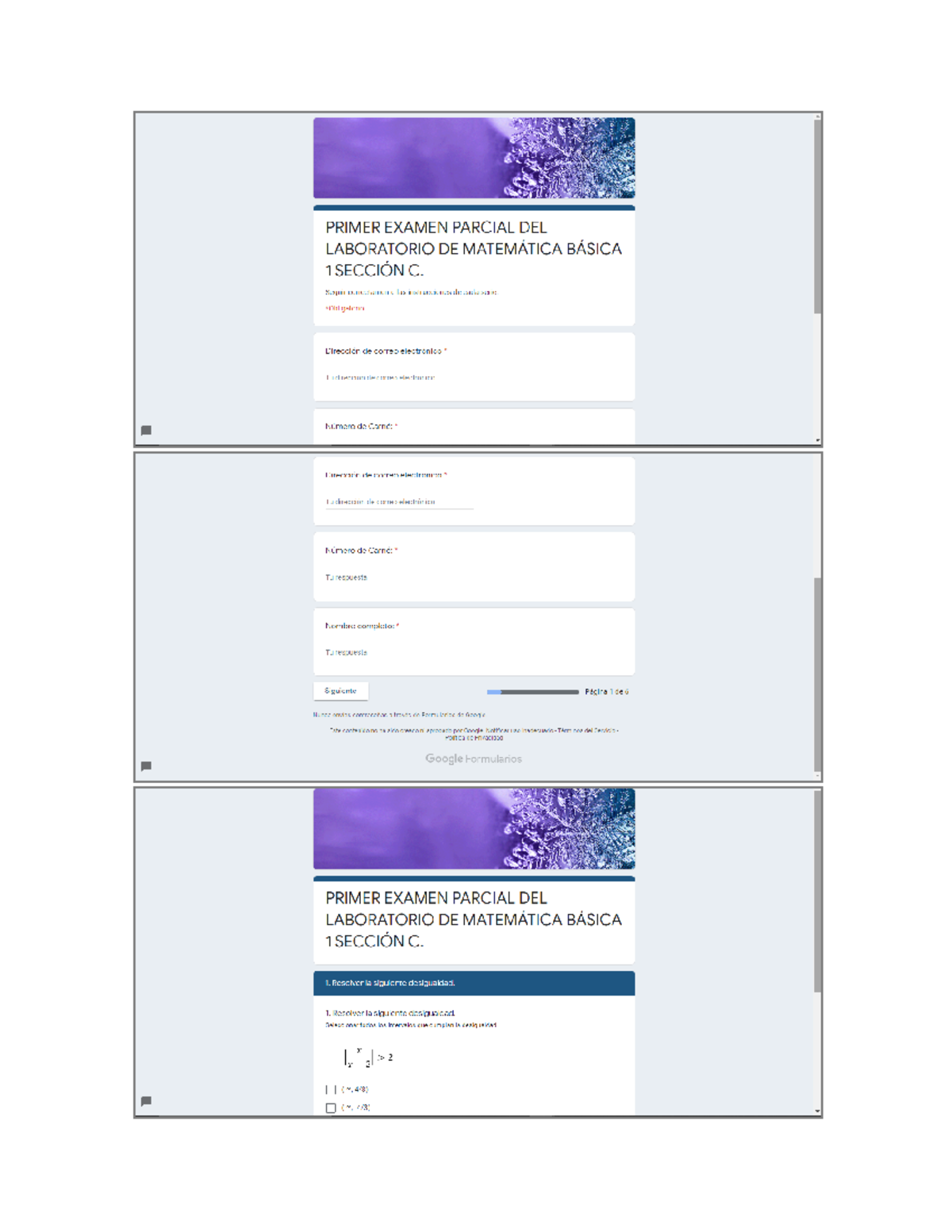 1er PARCIAL Laboratorio de Matemática Básica 1 (2020) CUNOC - Warning: TT: undefined function ...