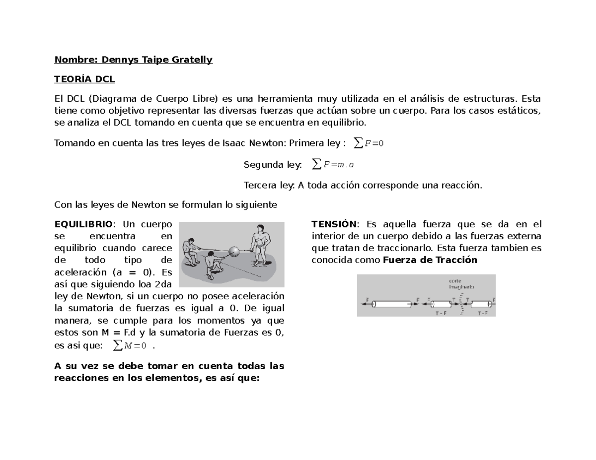 Teoria Dcl Y Ejercicios Nombre Dennys Taipe Gratelly TeorÍa Dcl El