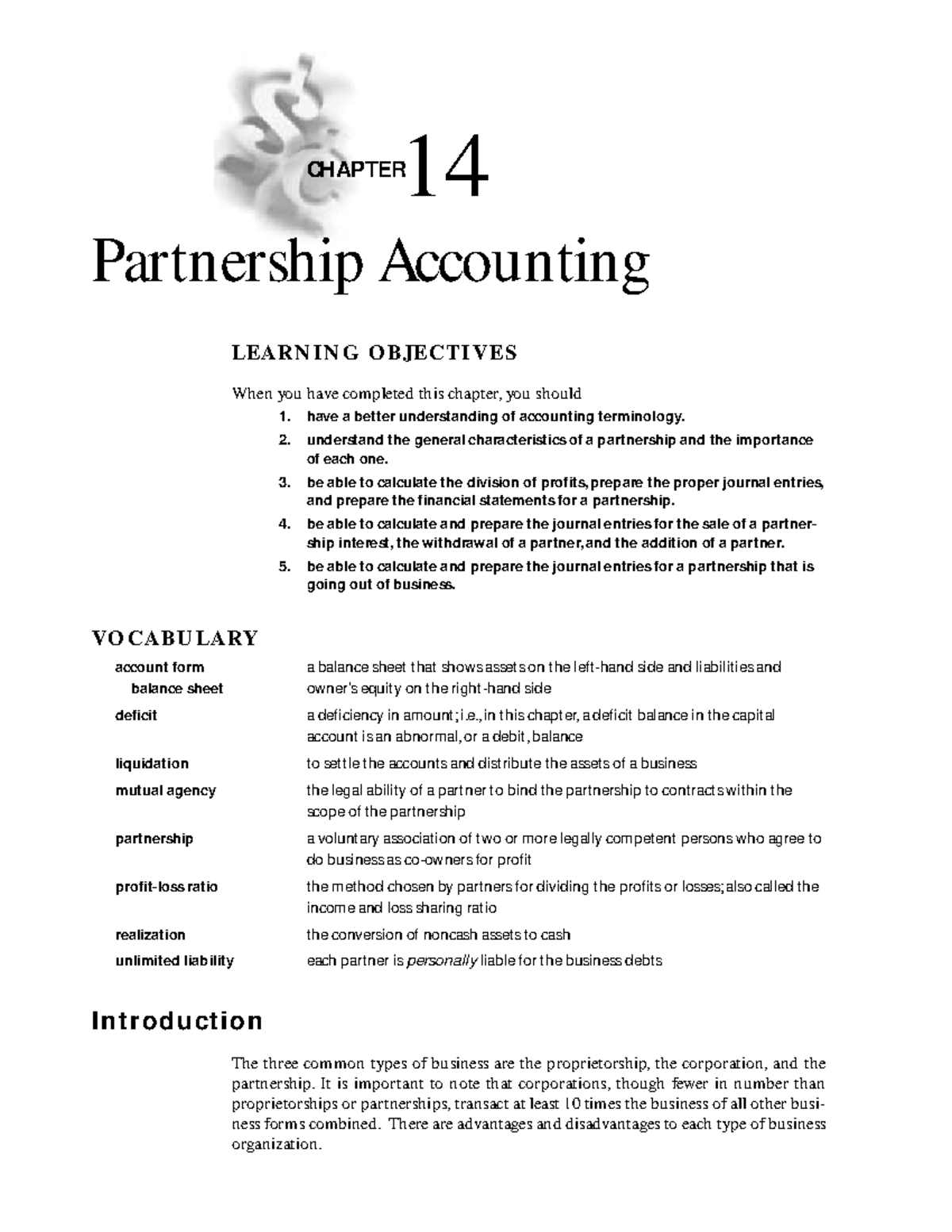 Accounting partnership for basic accounting - 14 CHAPTER Partnership ...