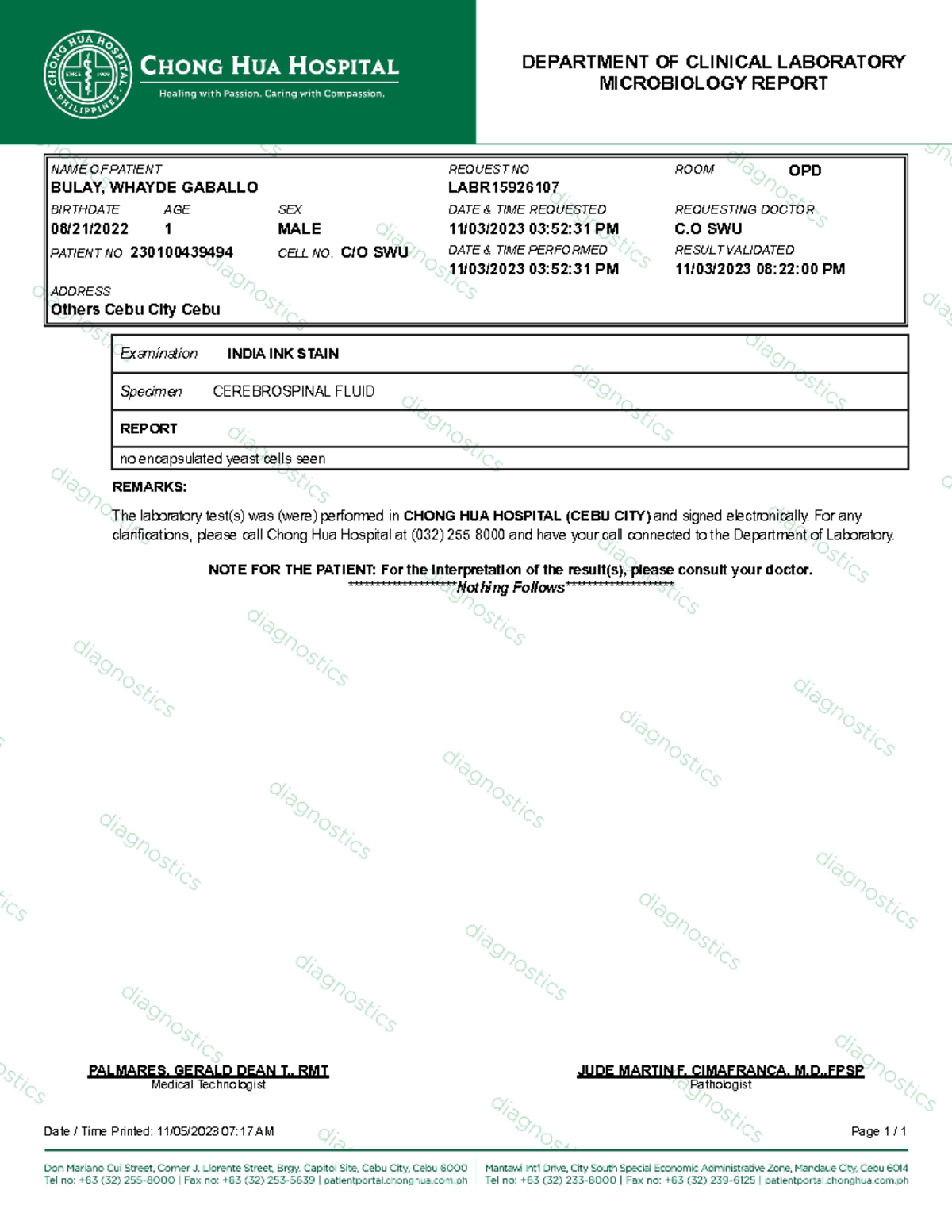 India INK Stain-2023-11-03T00 00 00 - DEPARTMENT OF CLINICAL LABORATORY ...