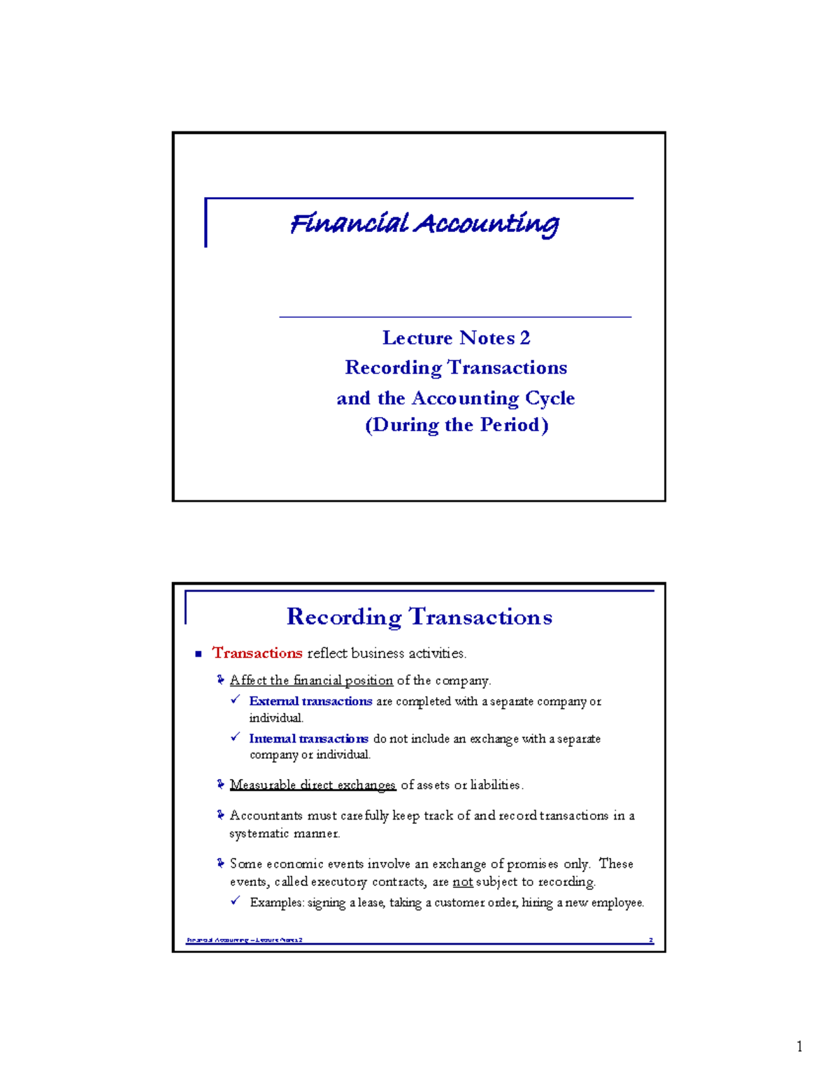 Lecture Notes 2 - Acctg Cycle During Period - Financial Accounting ...