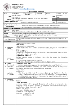 Blank-LP-2 - Lesson Plan - DAILY LESSON PLAN School Osmeña Colleges ...