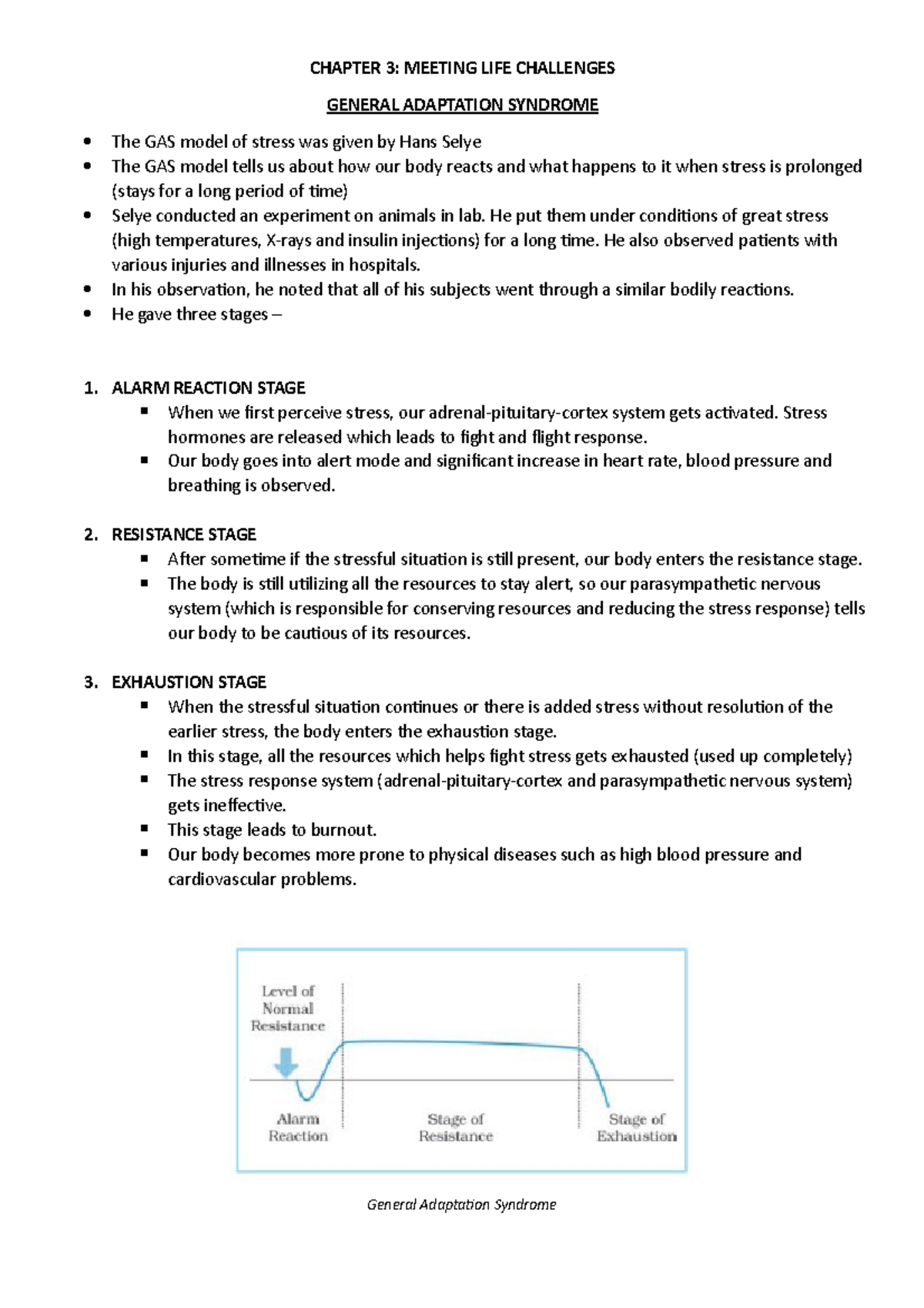 GAS Model - CHAPTER 3: MEETING LIFE CHALLENGES GENERAL ADAPTATION ...