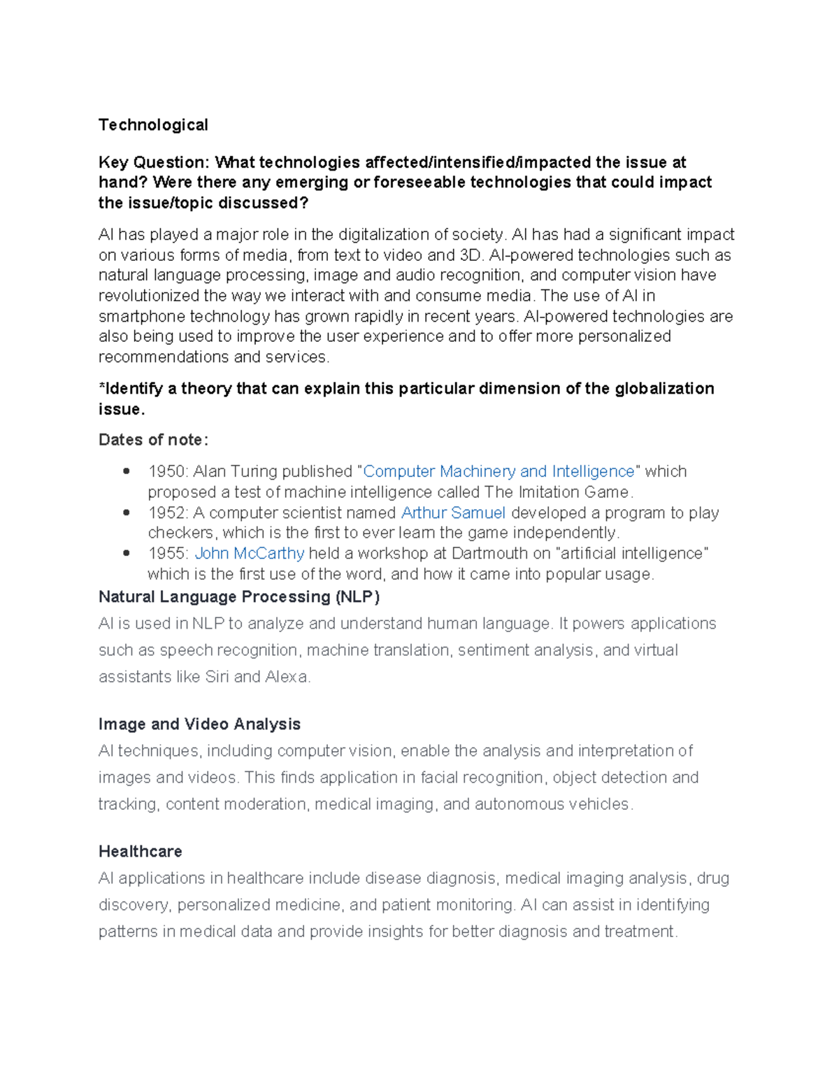 Technological-Summary - Technological Key Question: What technologies ...