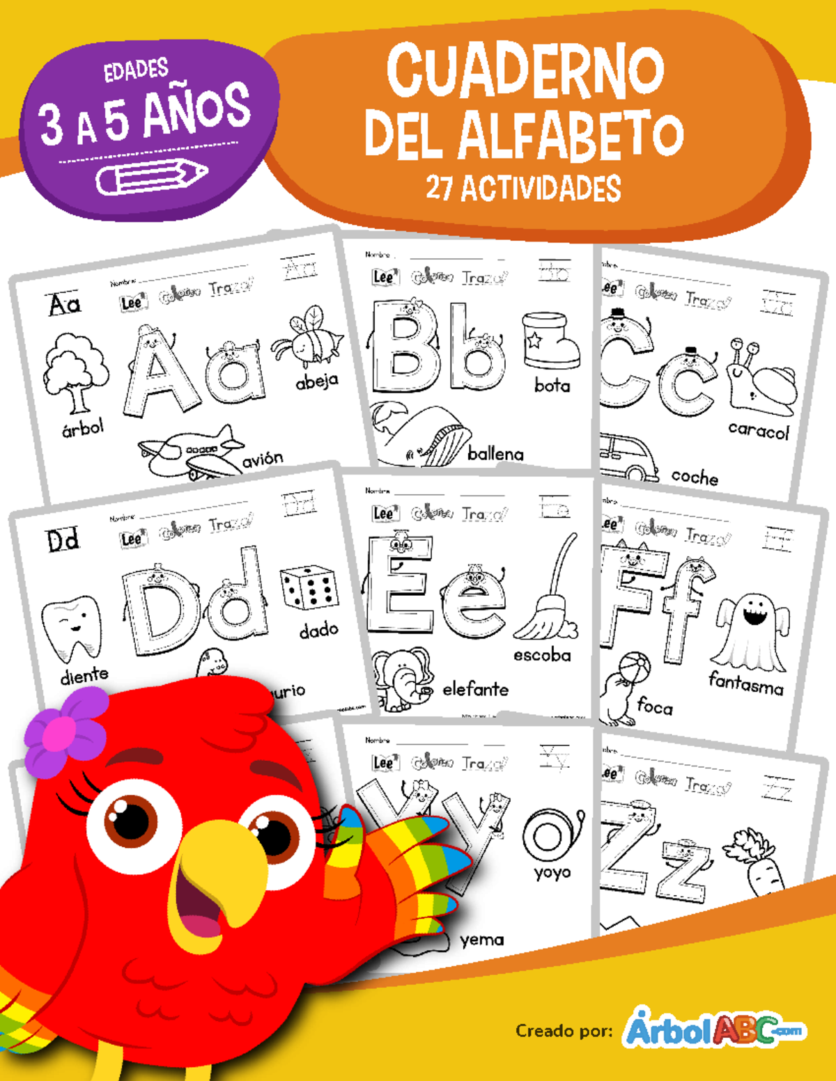 Abecedario - PARA INFANTIL - Cuaderno del Alfabeto 27 actividades ...