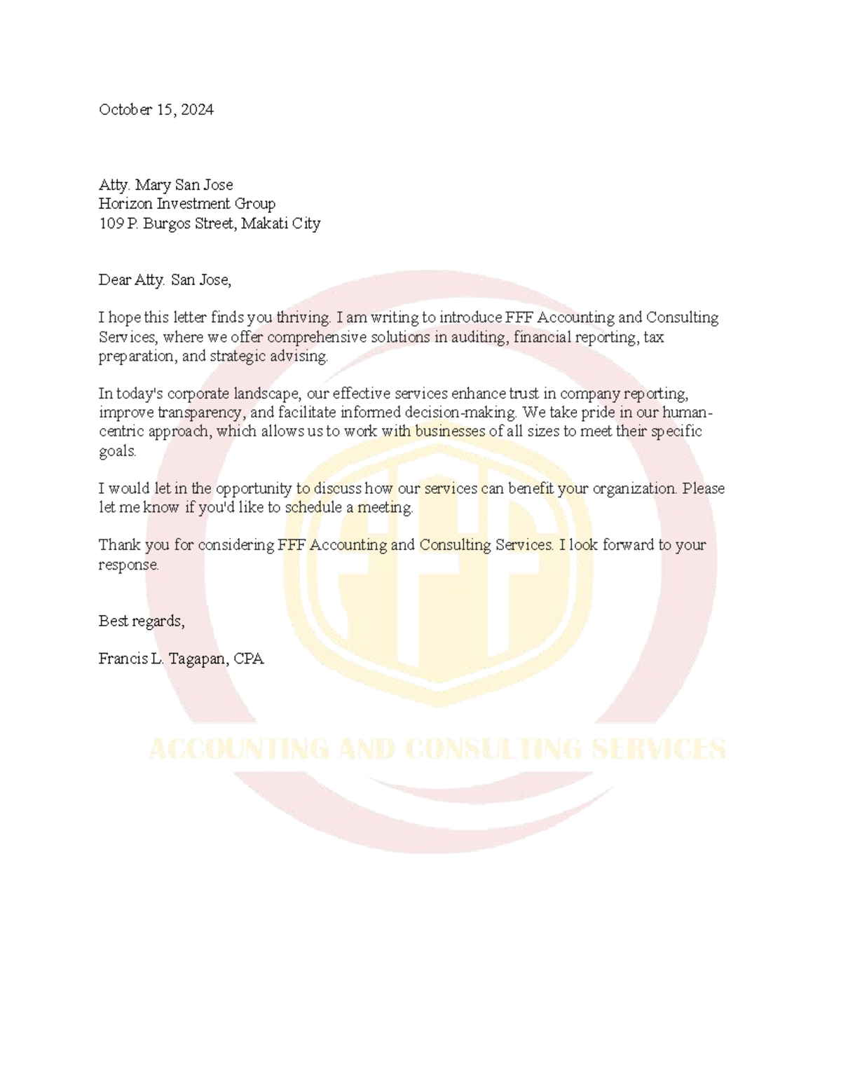 Final Letter DOC - useful - Atty. Mary San Jose Horizon Investment ...