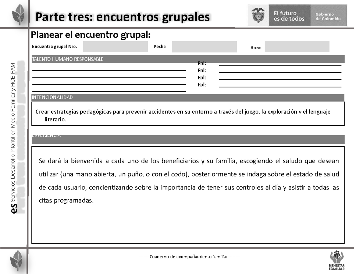 Formato de planeacion pract 15 embarazada - Parte tres: encuentros grupales Planear el encuentro ...