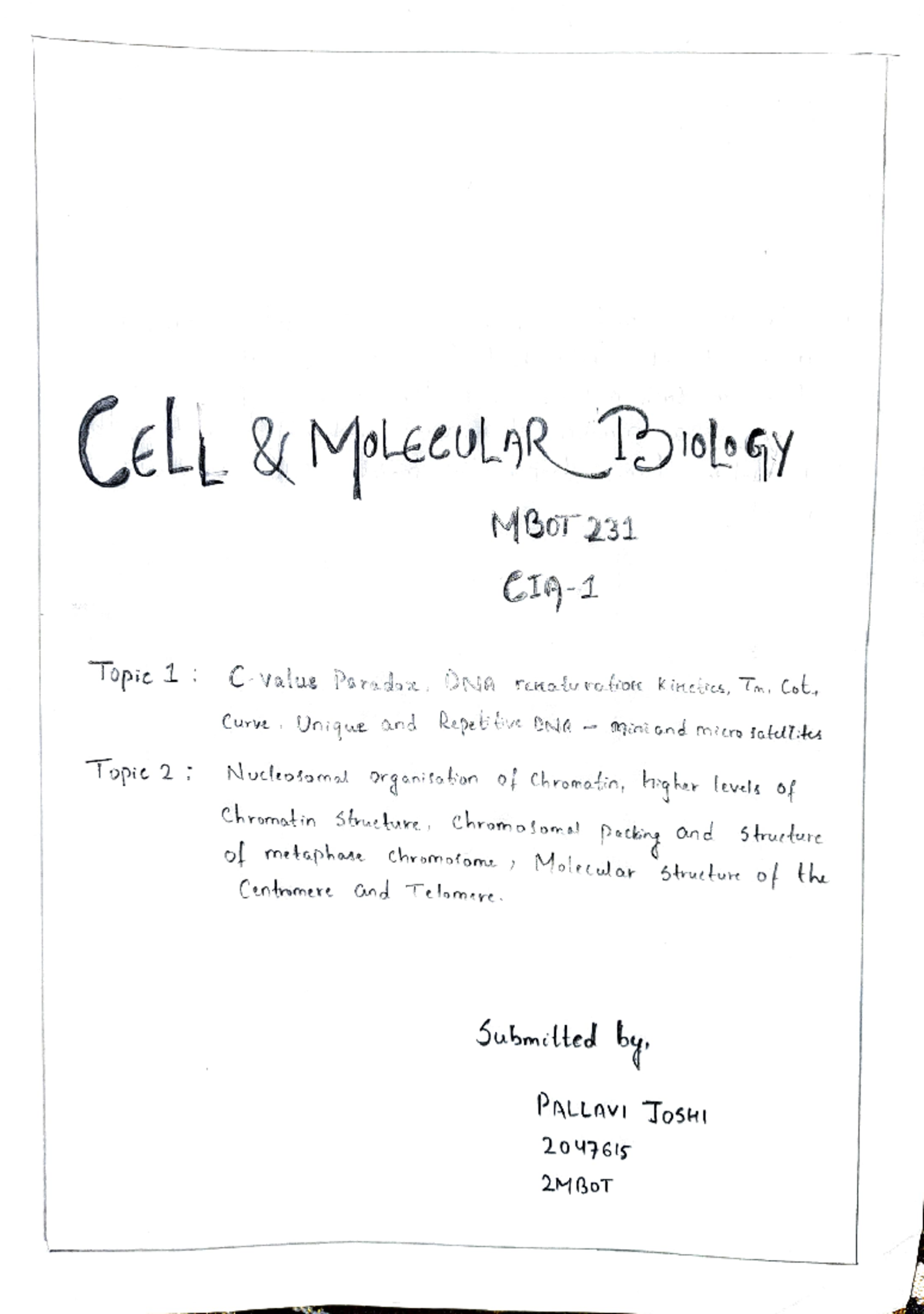 C-value paradox and nucleosomal organization - CeLL &MLecuR TDuby MBOr ...