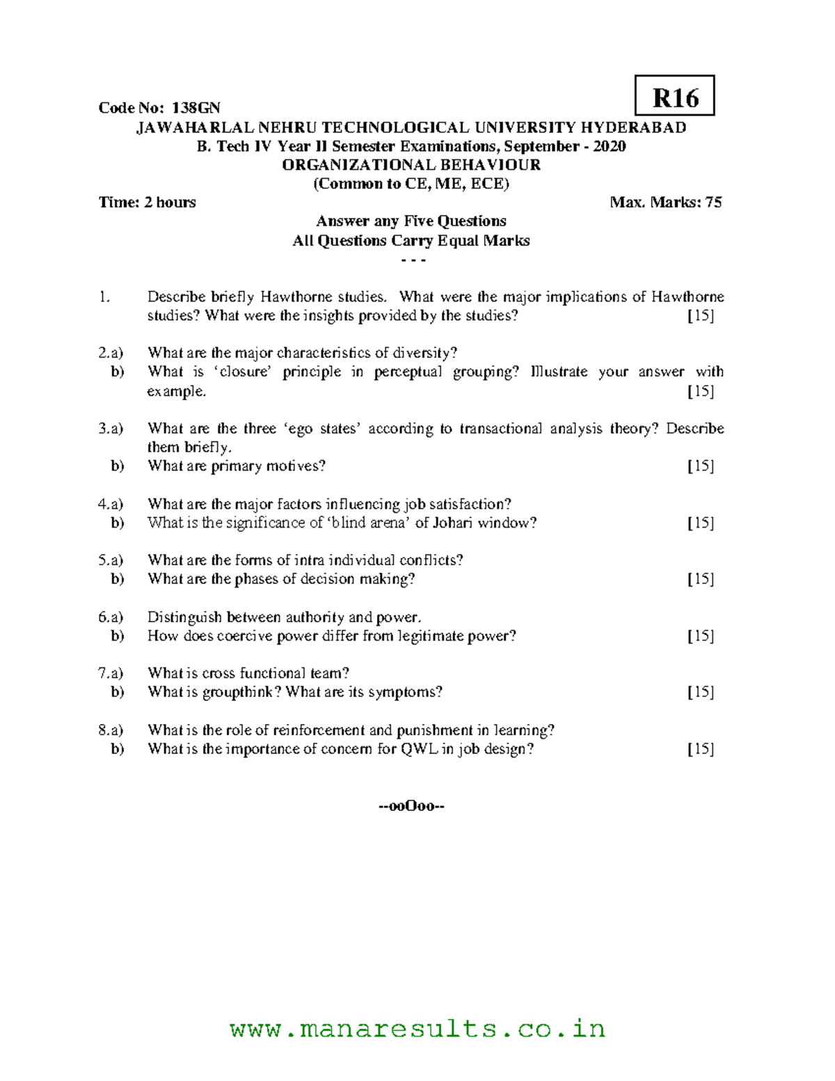 PQP(R16)2020 ALL - Code No: 138GN JAWAHARLAL NEHRU TECHNOLOGICAL ...