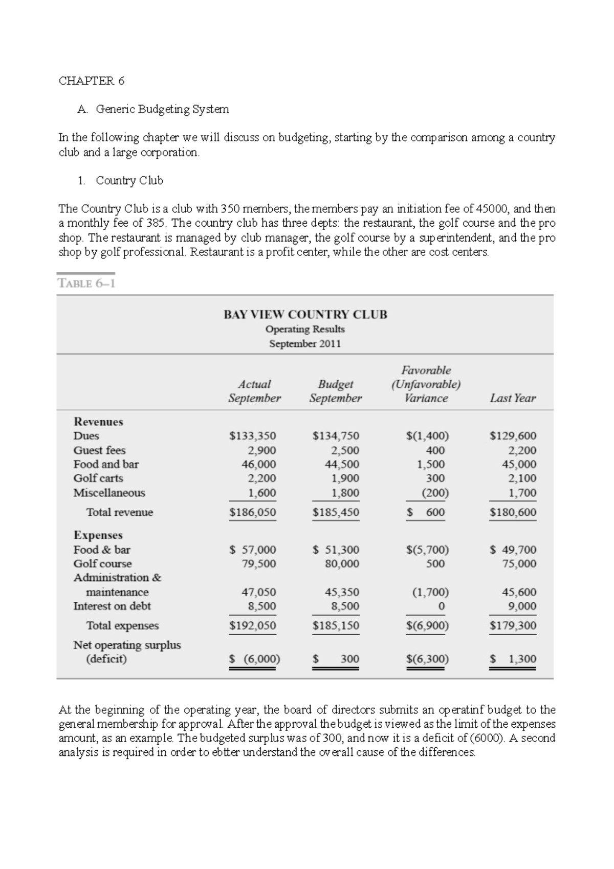 Chapter 6_Budgeting - CHAPTER 6 A. Generic Budgeting System In the ...