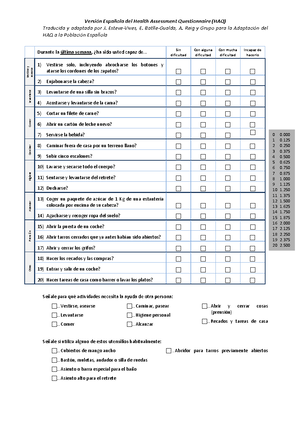 Cuestionario Womac para la artrosis - Cuestionario WOMAC para la ...