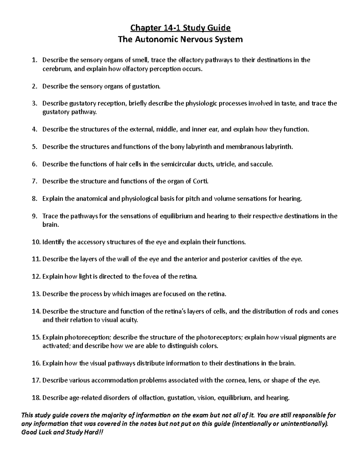 Openstax Chapter 14-1 Study Guide - Chapter 14-1 Study Guide The ...