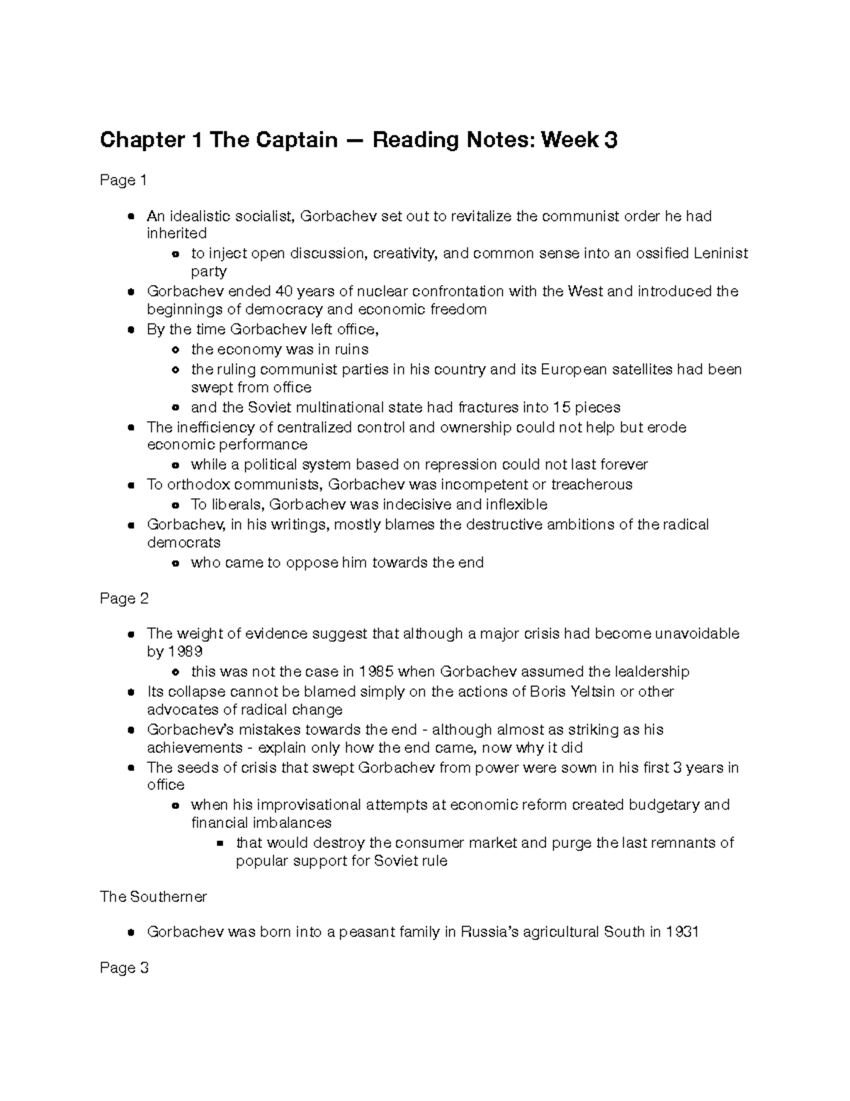 Pol Sci 156A - The Captain - Reading Notes - Chapter 1 The Captain ...