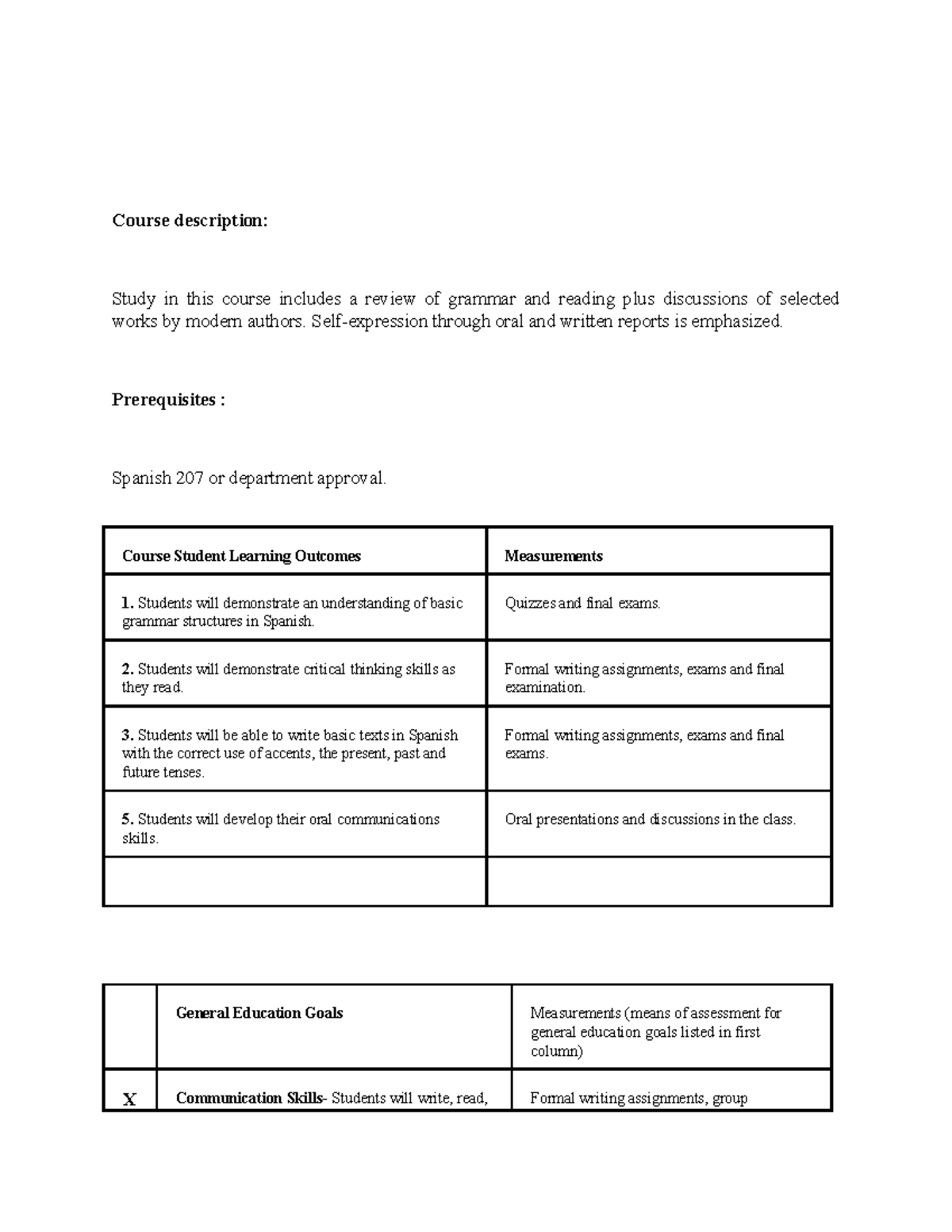 SPN 211 Syllabus and Course Outline - Course description: Study in this ...