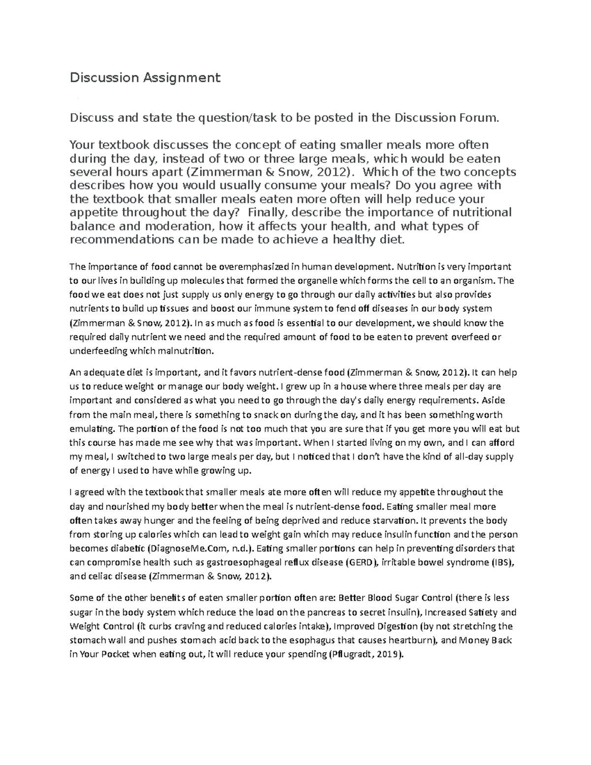 DF WEEK TWO - DISCUSSION POST - Discussion Assignment Discuss and state ...