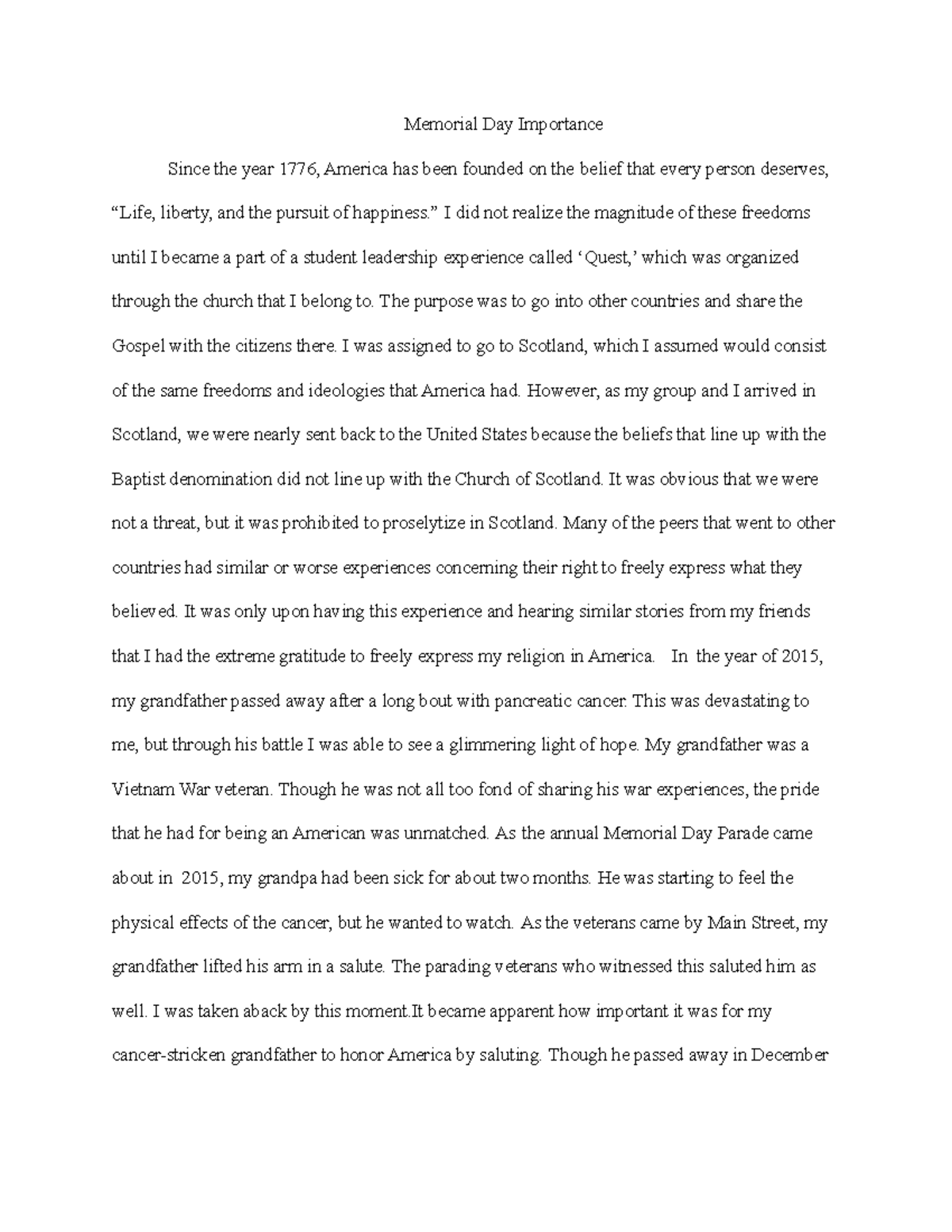 Memoral Day Importance - Memorial Day Importance Since the year 1776 ...