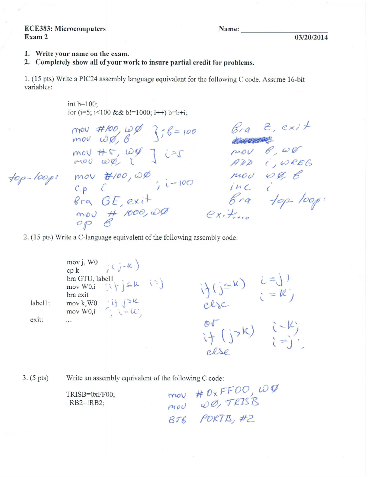 2013 Fall - Exam 2 solutions - ECE 383 - Studocu