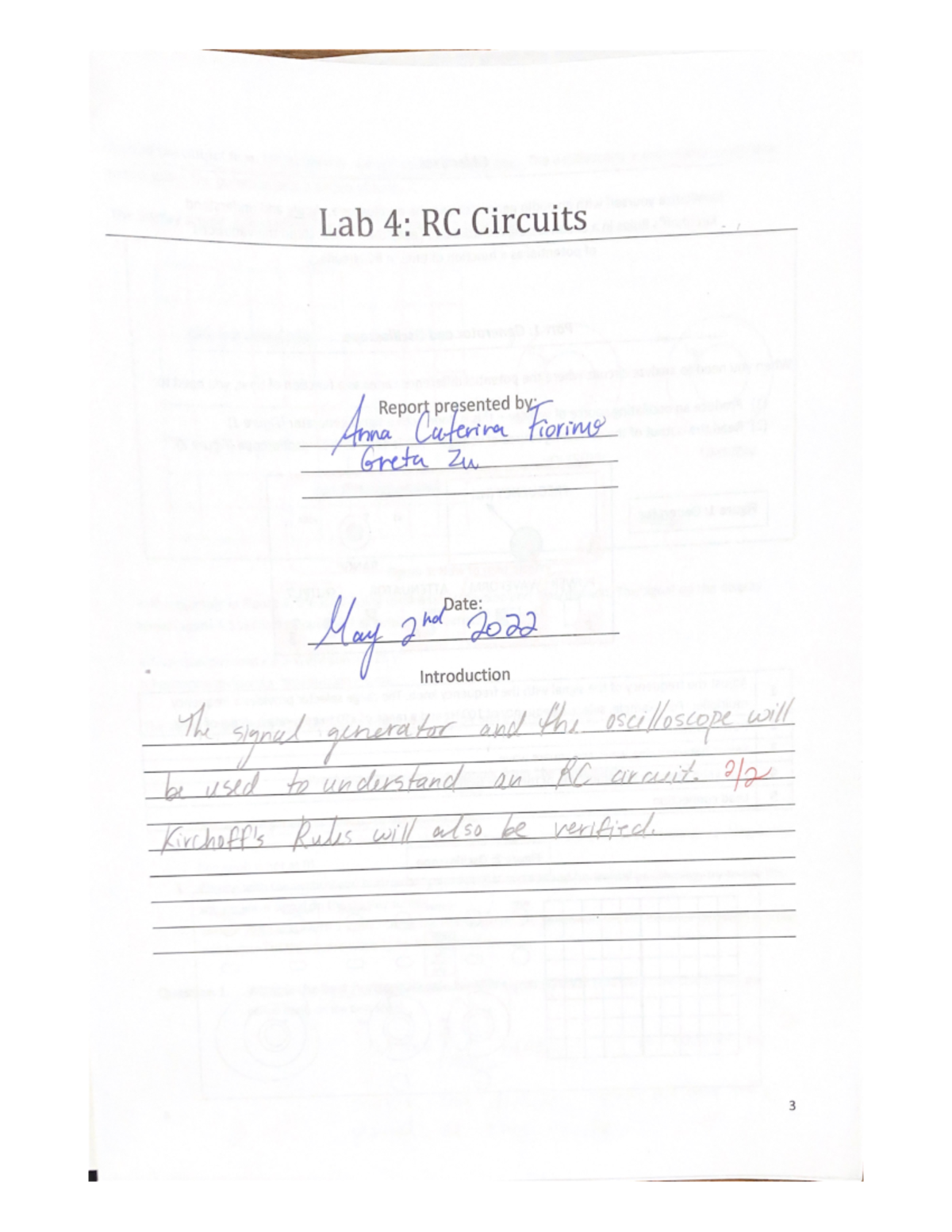 Lab-4-corrected - Lab about RC circuits - 203-NYB-05 - Studocu