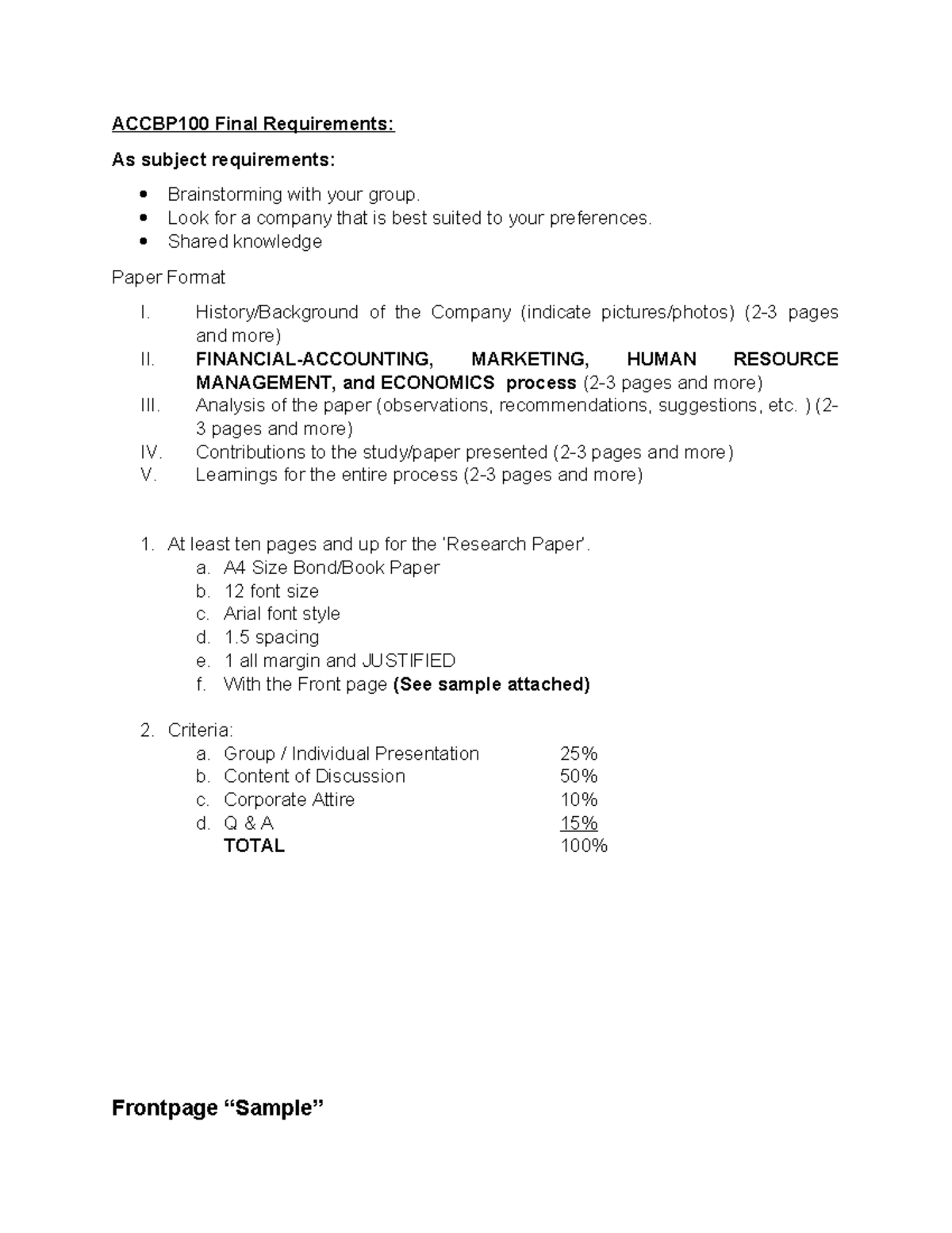 Accbp 100 Format for Finals - ACCBP100 Final Requirements: As subject requirements ...