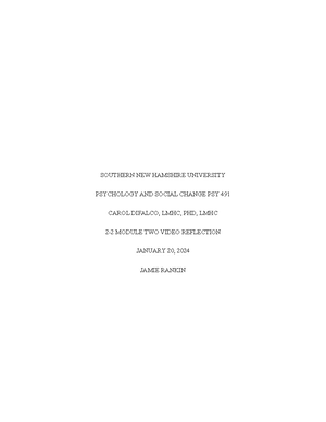 3-1 Module Three Milestone - SOUTHERN NEW HAMSHIRE UNIVERSITY ...