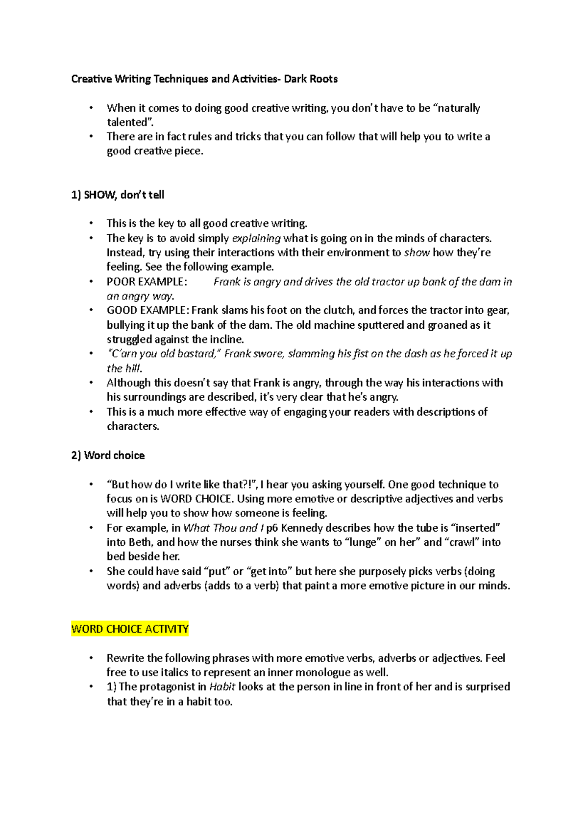 Creative Writing Techniques and Activities[ 84] - There are in fact ...