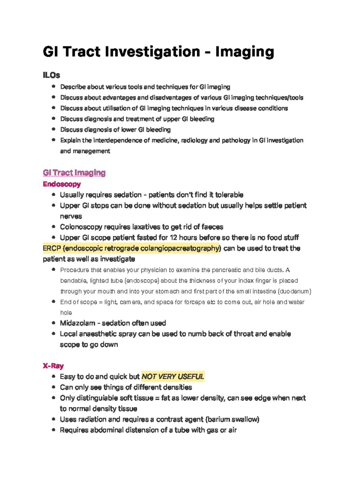 GI Tract Investigations - Imaging - G I Tra c t I nve s t i g a t i o n ...