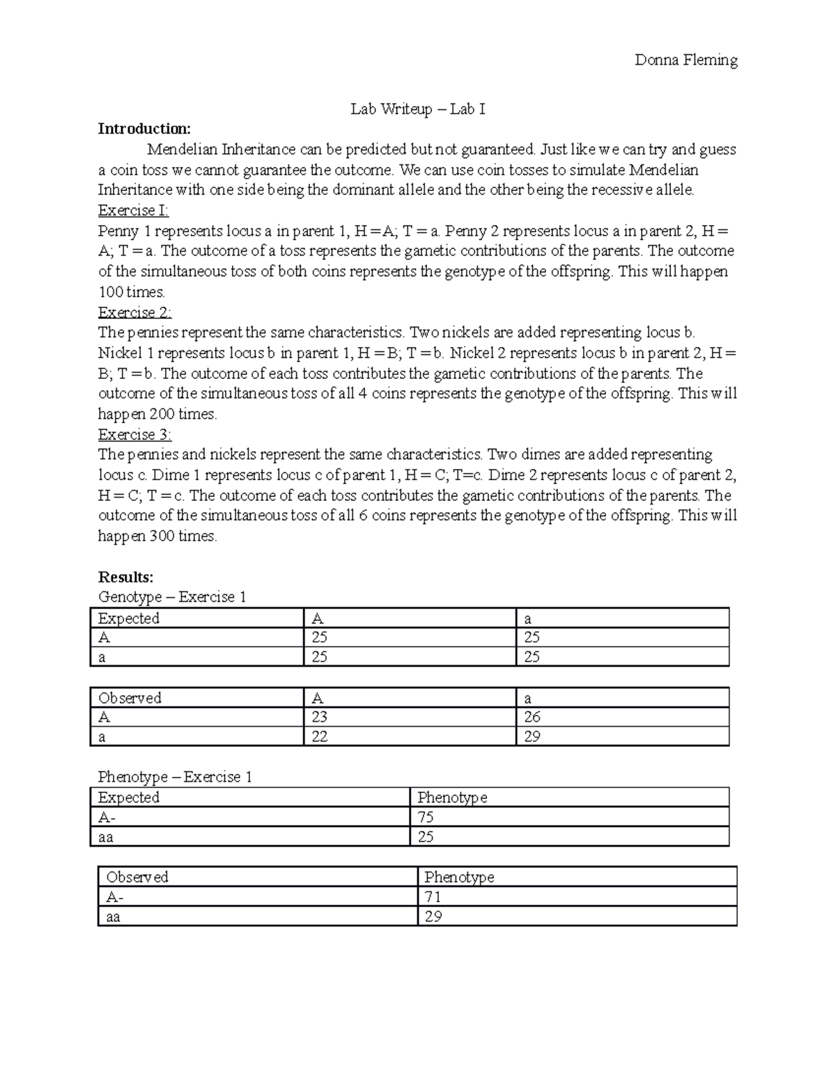 Lab Writeup - genetics - lab I - Lab Writeup – Lab I Introduction ...